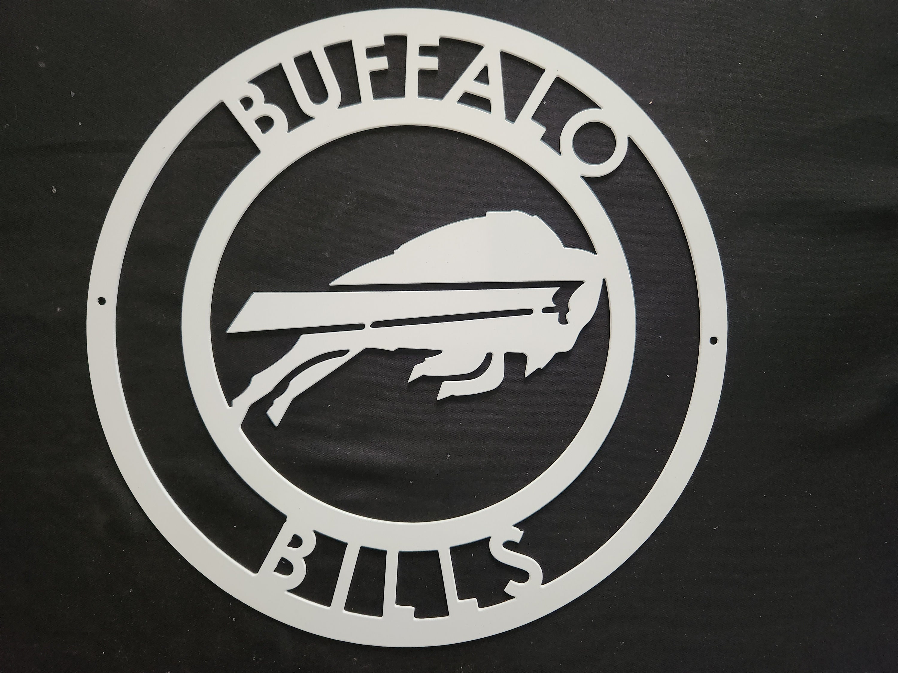 Custom Made Buffalo Bills Circle Metal Sign Metal Wall Art Garage-yard ...