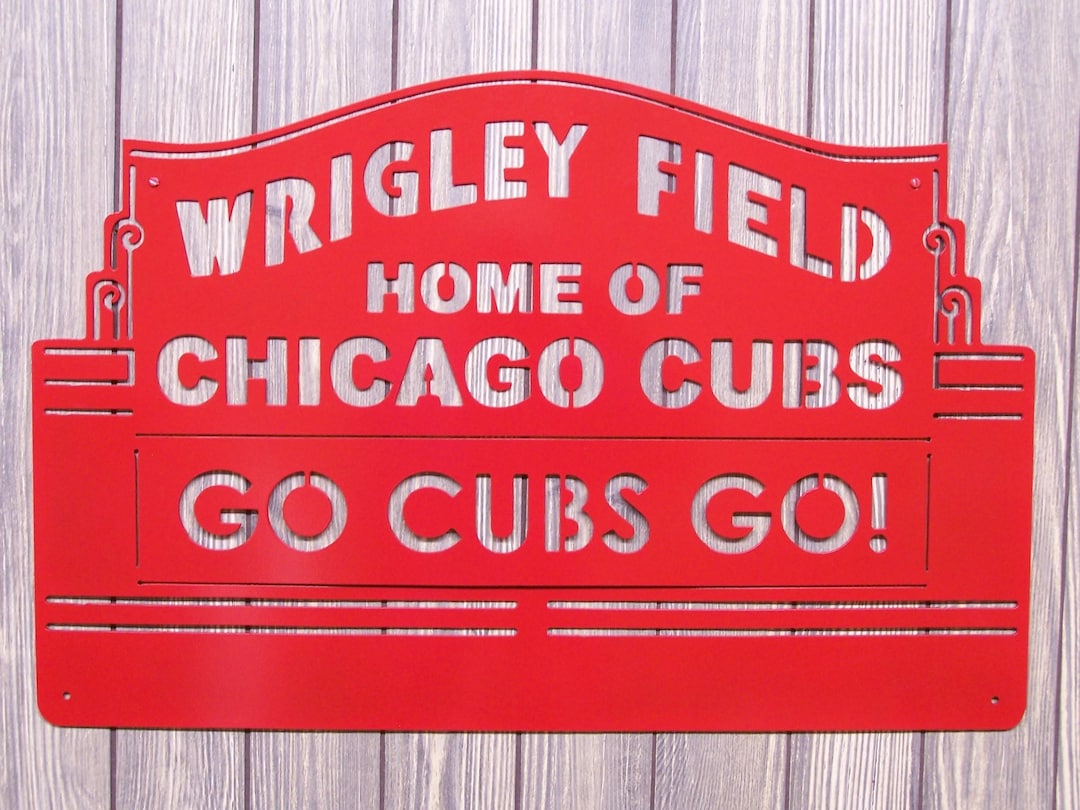 Custom Made- Wrigley Field Marquee - Chicago Cubs - Metal Sign- Metal ...