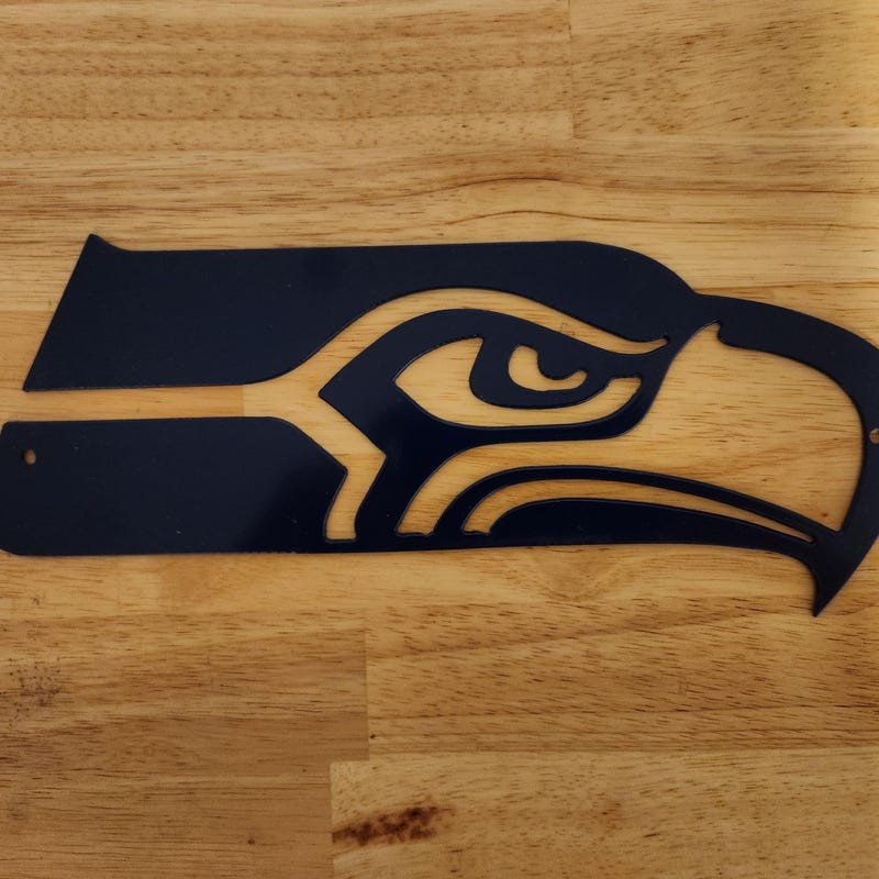 Seahawk Logo Black and White - Etsy