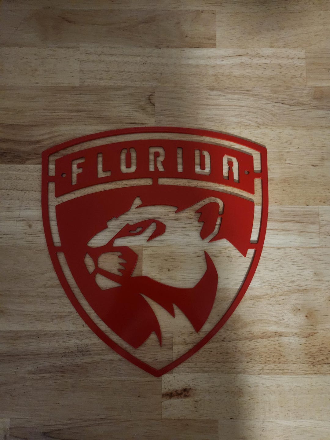 Custom Made- Florida Panthers - Metal Sign- Metal Wall Art- Garage-yard ...