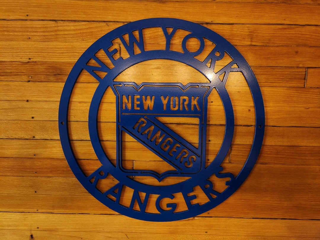 Custom Made- New York Rangers - Circle Metal Sign- Metal Wall Art ...
