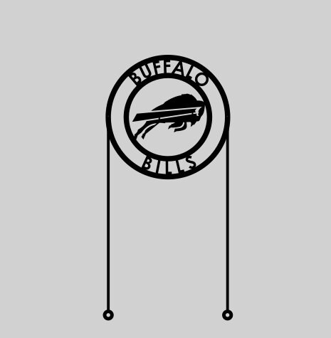 Custom Made Buffalo Bills Circle Metal Sign Metal Wall Art Garage-yard ...