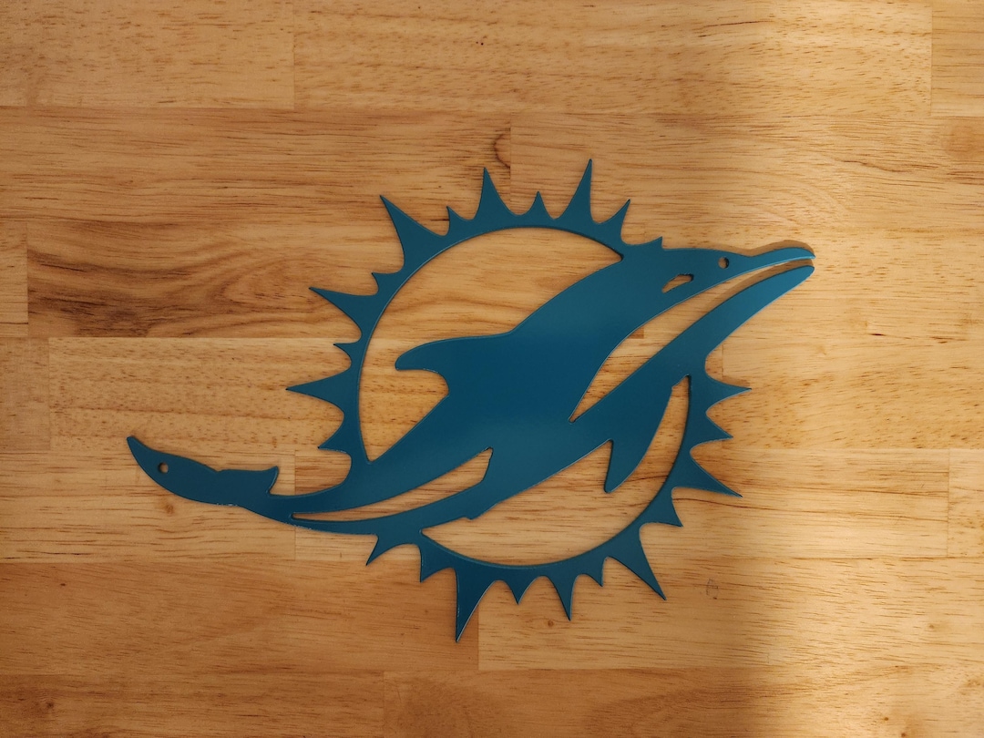 Custom Made - Miami Dolphins - Metal Sign- Metal Wall Art- Garage-yard ...