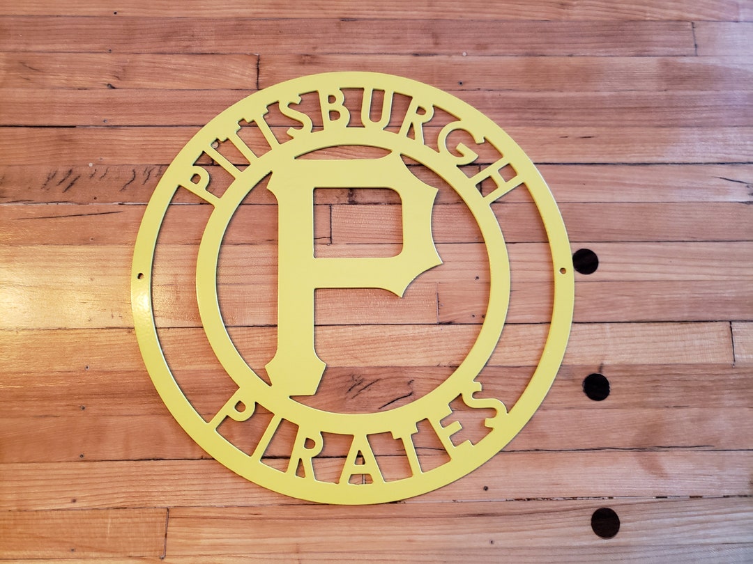 Custom Made- Pittsburgh Pirates - Circle Metal Sign- Metal Wall Art ...