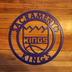 Custom Made- Sacramento Kings - Circle Metal Sign- Metal Wall Art ...