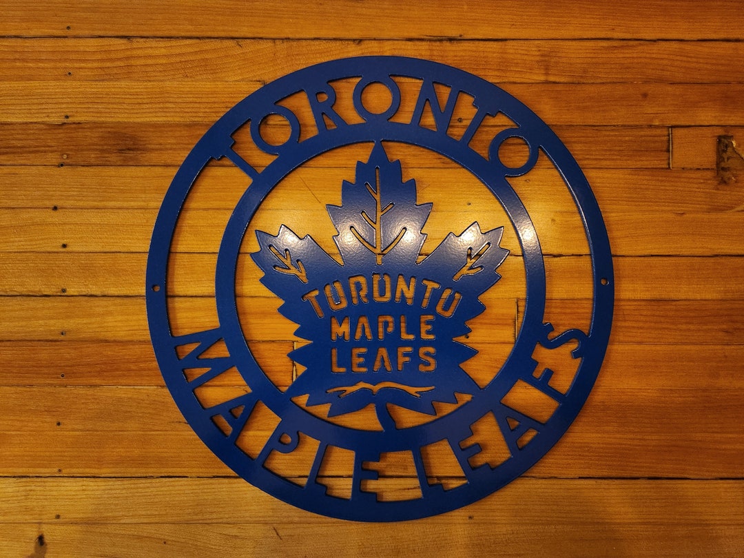 Custom Made- Toronto Maple Leafs - Circle Metal Sign- Metal Wall Art ...