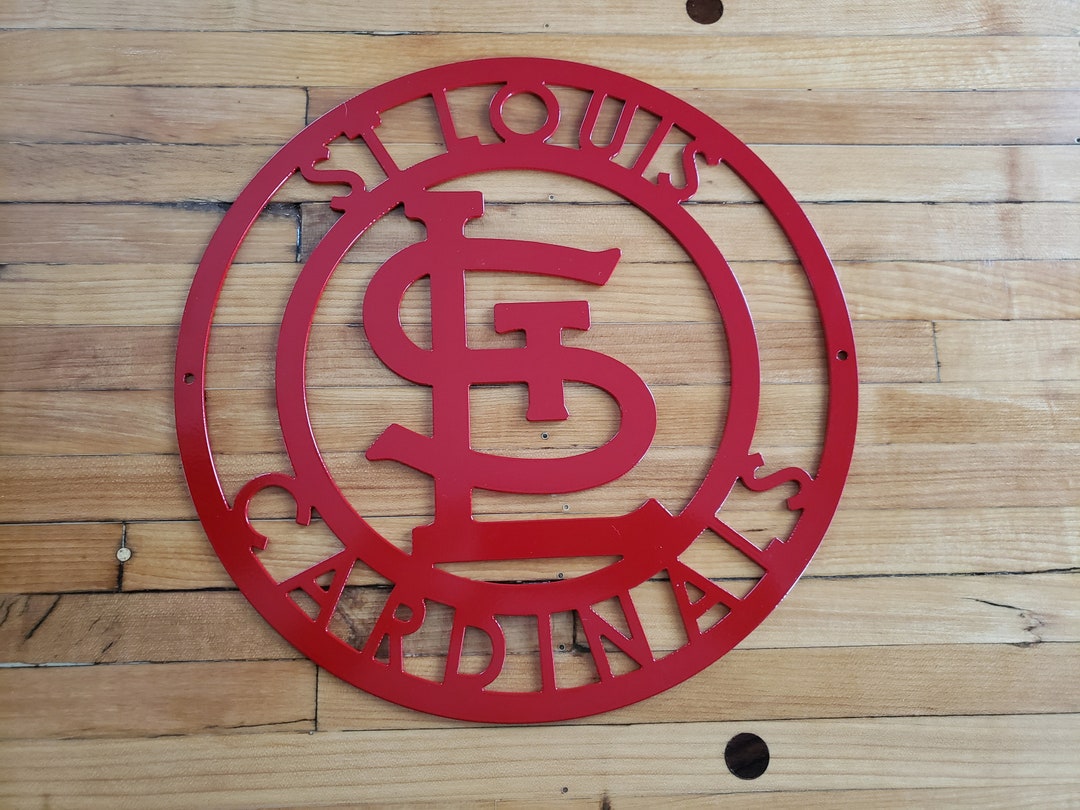 Custom Made- St. Louis Cardinals - Circle Metal Sign- Metal Wall Art ...