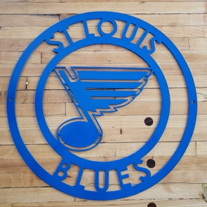 Custom Made- St. Louis Blues - Circle Metal Sign- Metal Wall Art ...