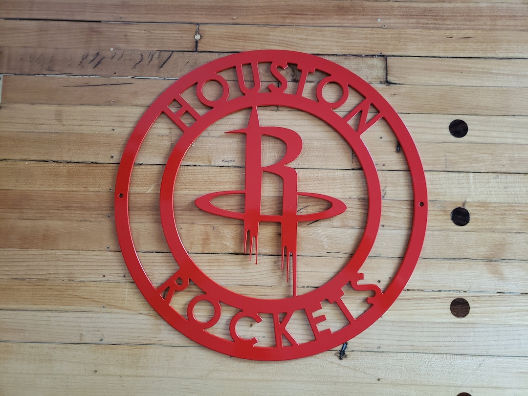Custom Made- Houston Rockets - Circle Metal Sign- Metal Wall Art ...
