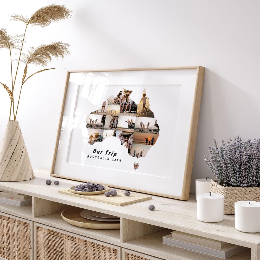 Australia Map Collage Travel Photo Collage Holiday Gift Travel Memories ...