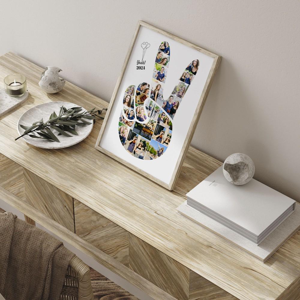 Peace Sign Hand Gesture Photo Collage Peace Symbol Custom Picture ...