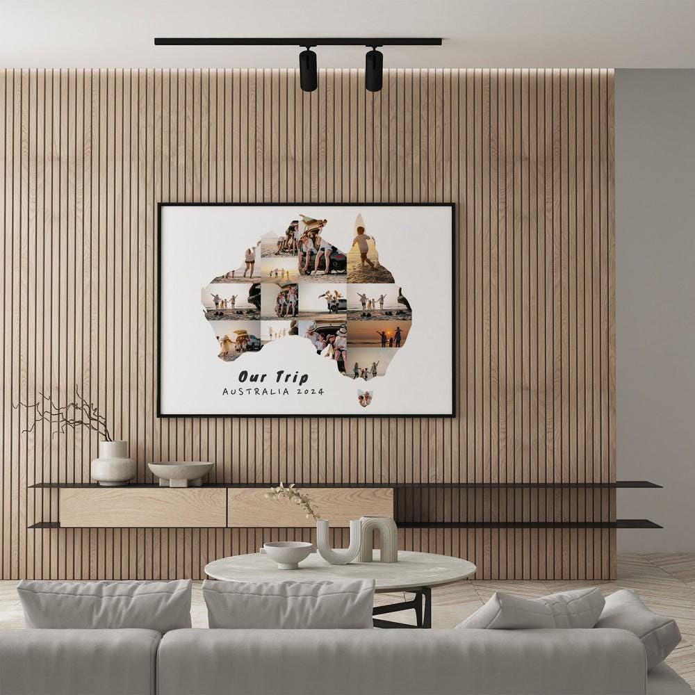 Australia Map Collage Travel Photo Collage Holiday Gift Travel Memories ...