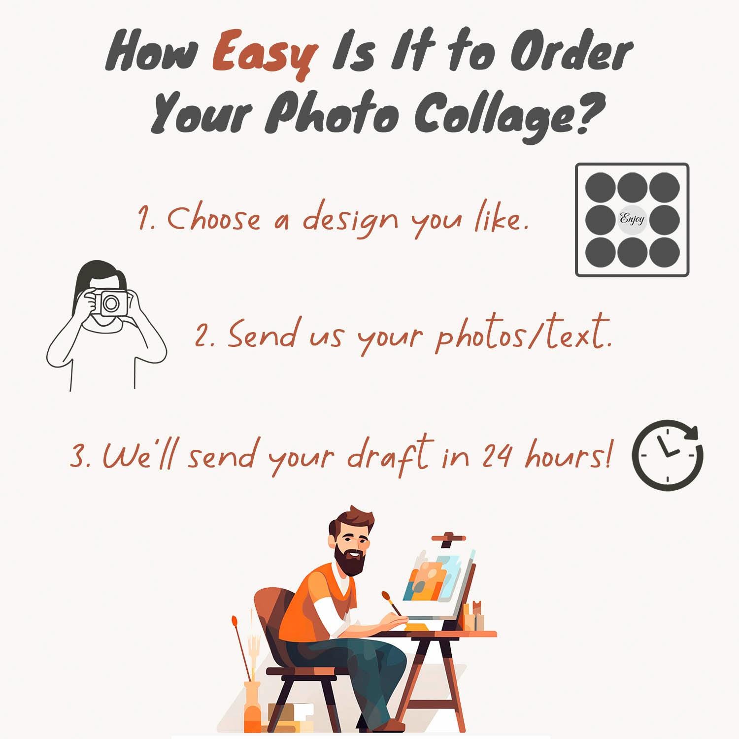 Wedding Photo Collage for Couple Personalized Anniversary Gift Bride ...