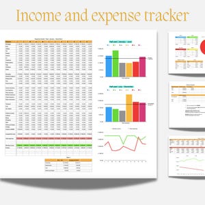 Income & Expense Tracker | Numbers and Excel | Spreadsheet ...