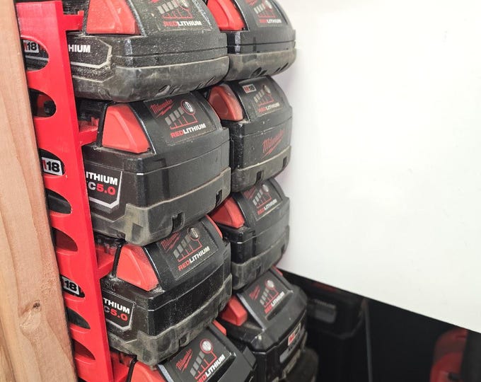 Milwaukee M18 Battery Rack 8 Battery 3D Printed ABS*. - Etsy