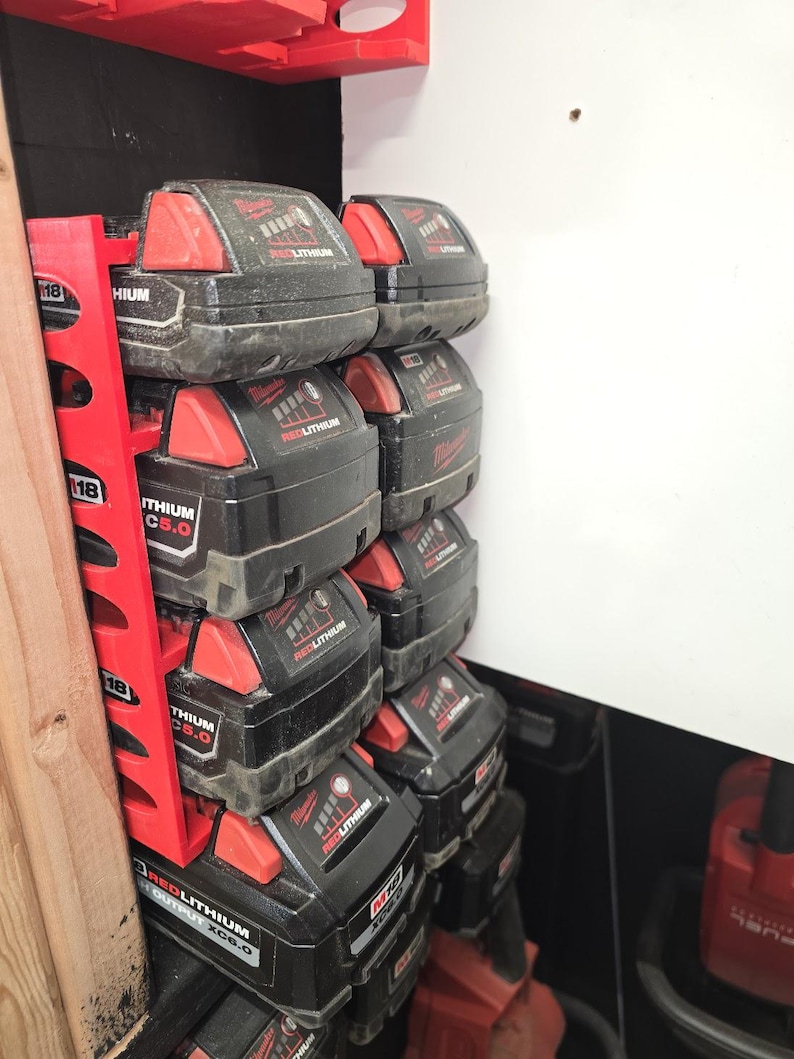 Milwaukee M18 Battery Rack 8 Battery 3D Printed ABS* the OG. - Etsy