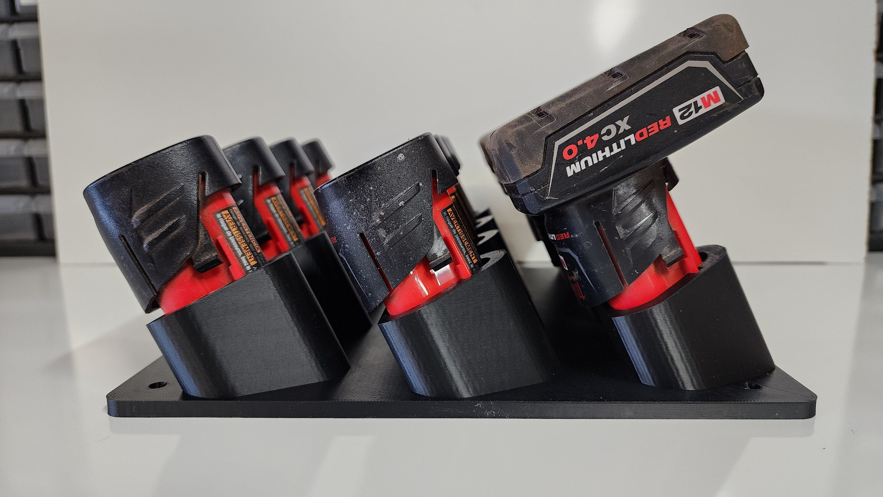 Milwaukee M12 11-battery Holder. 3D Printed With ABS*. - Etsy