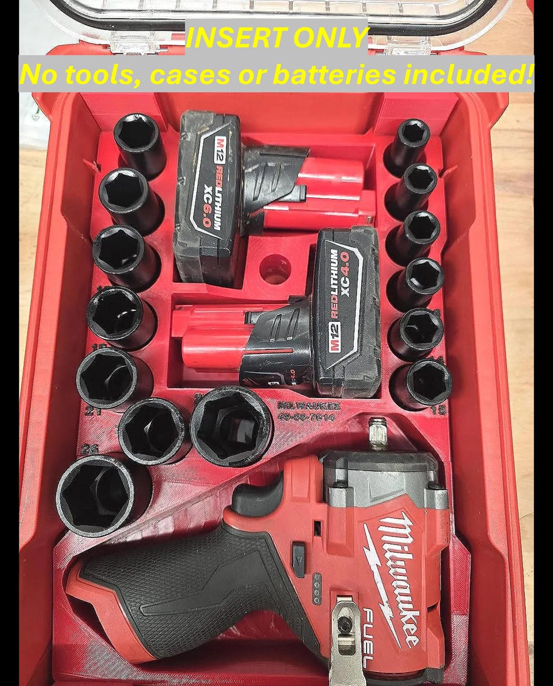 Milwaukee Packout - Insert Only: M12 Stubby 1/2" 2-batteries Milwaukee ...