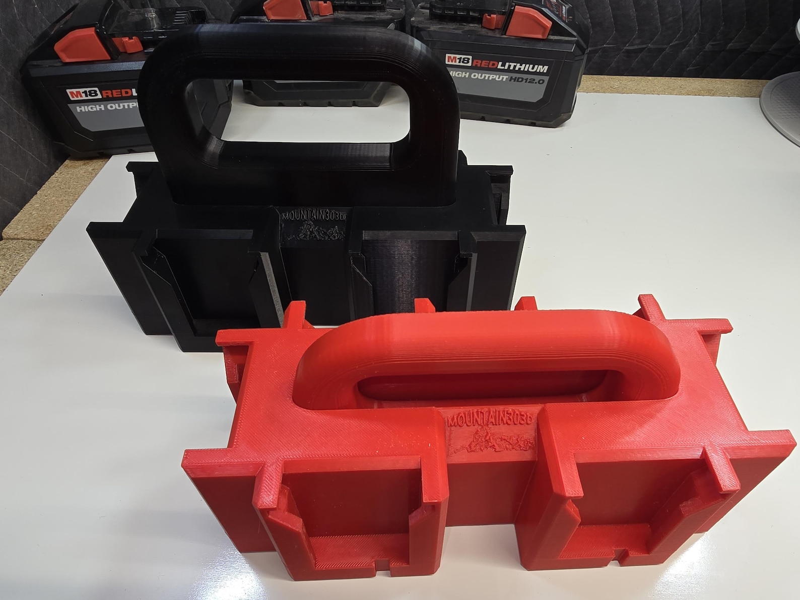Milwaukee M18 6-battery Caddy *ABS With Collapsable Handle - Etsy