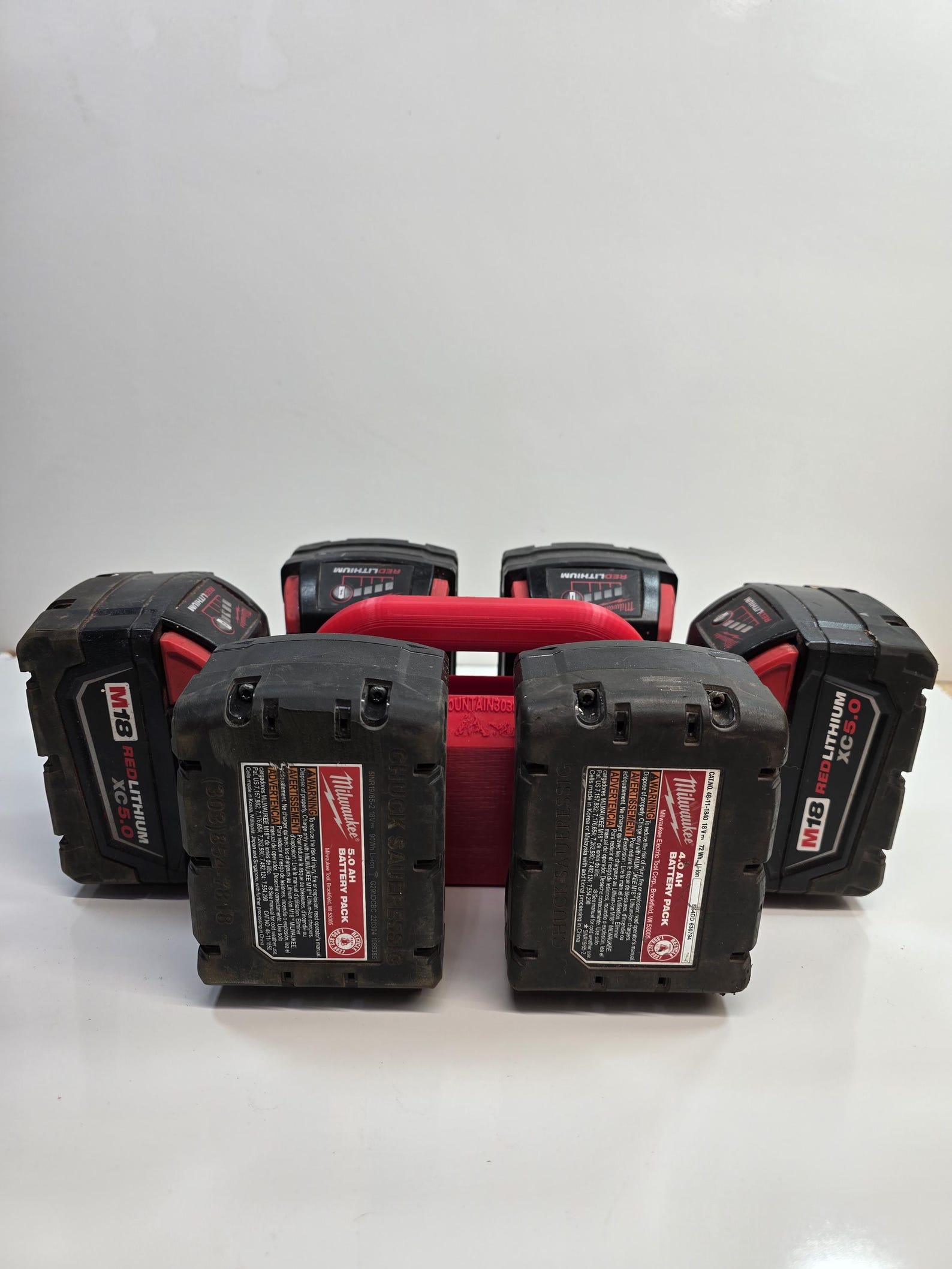 Milwaukee M18 6-battery Caddy *ABS With Collapsable Handle - Etsy
