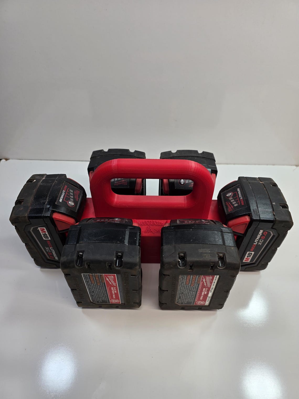 Milwaukee M18 6-battery Caddy ABS With Collapsable Handle - Etsy