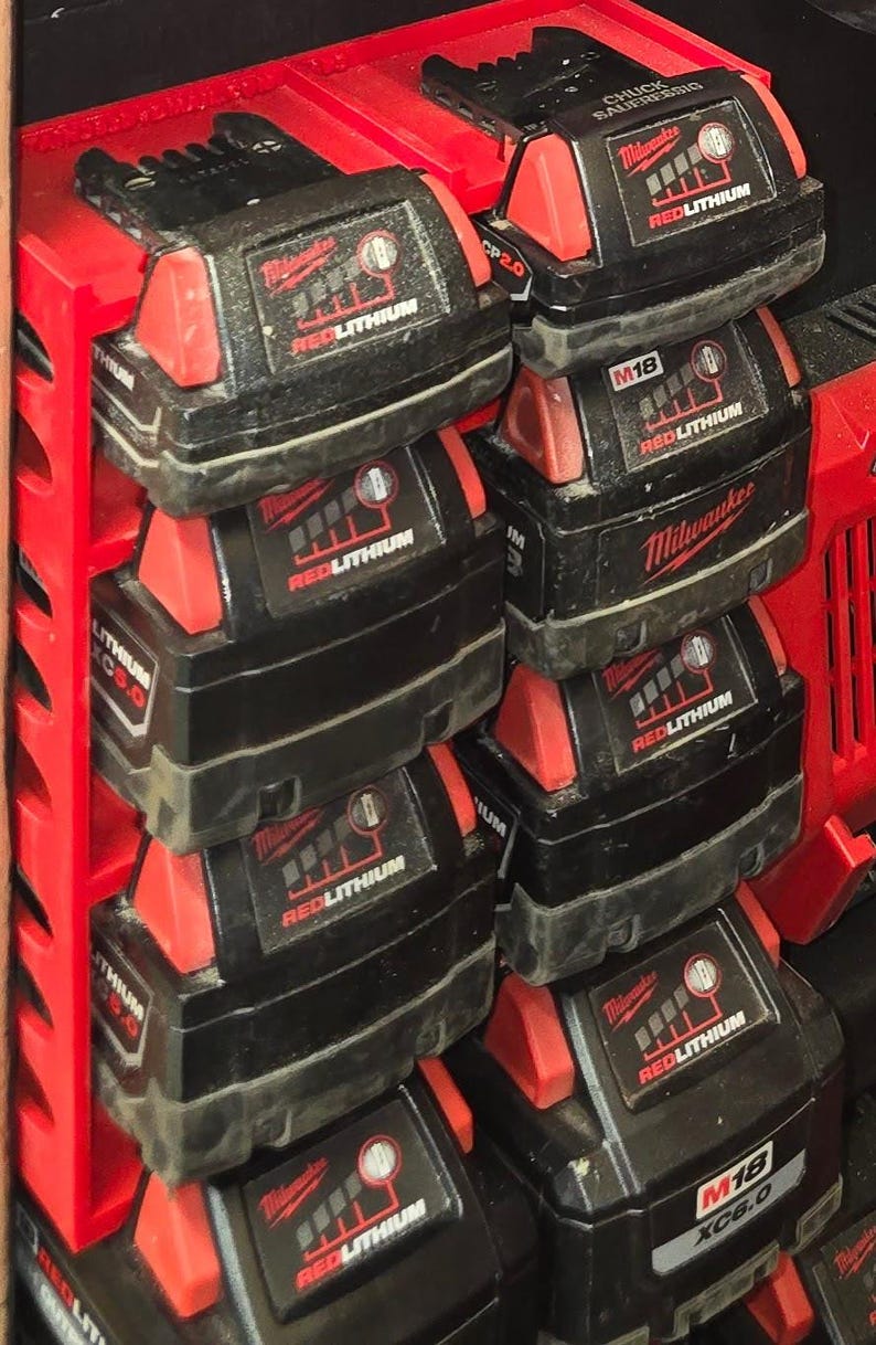 Milwaukee M18 Battery and 5 Tool Holder Combo 3D Printed ABS. - Etsy