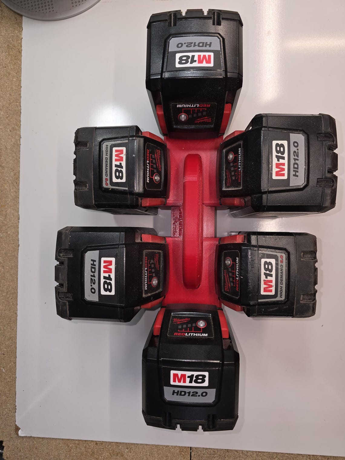 Milwaukee M18 6-battery Caddy *ABS With Collapsable Handle - Etsy