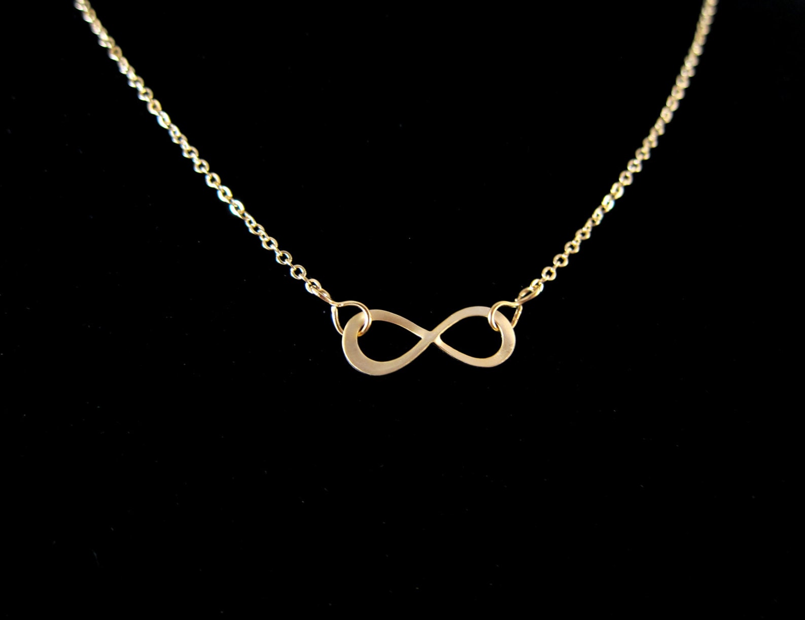 Infinity Symbol Matte Gold Pendant Chain Necklace - Etsy