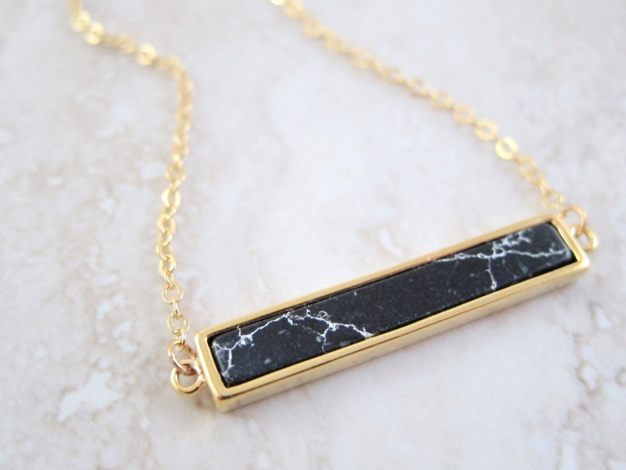 Marble bar necklace store