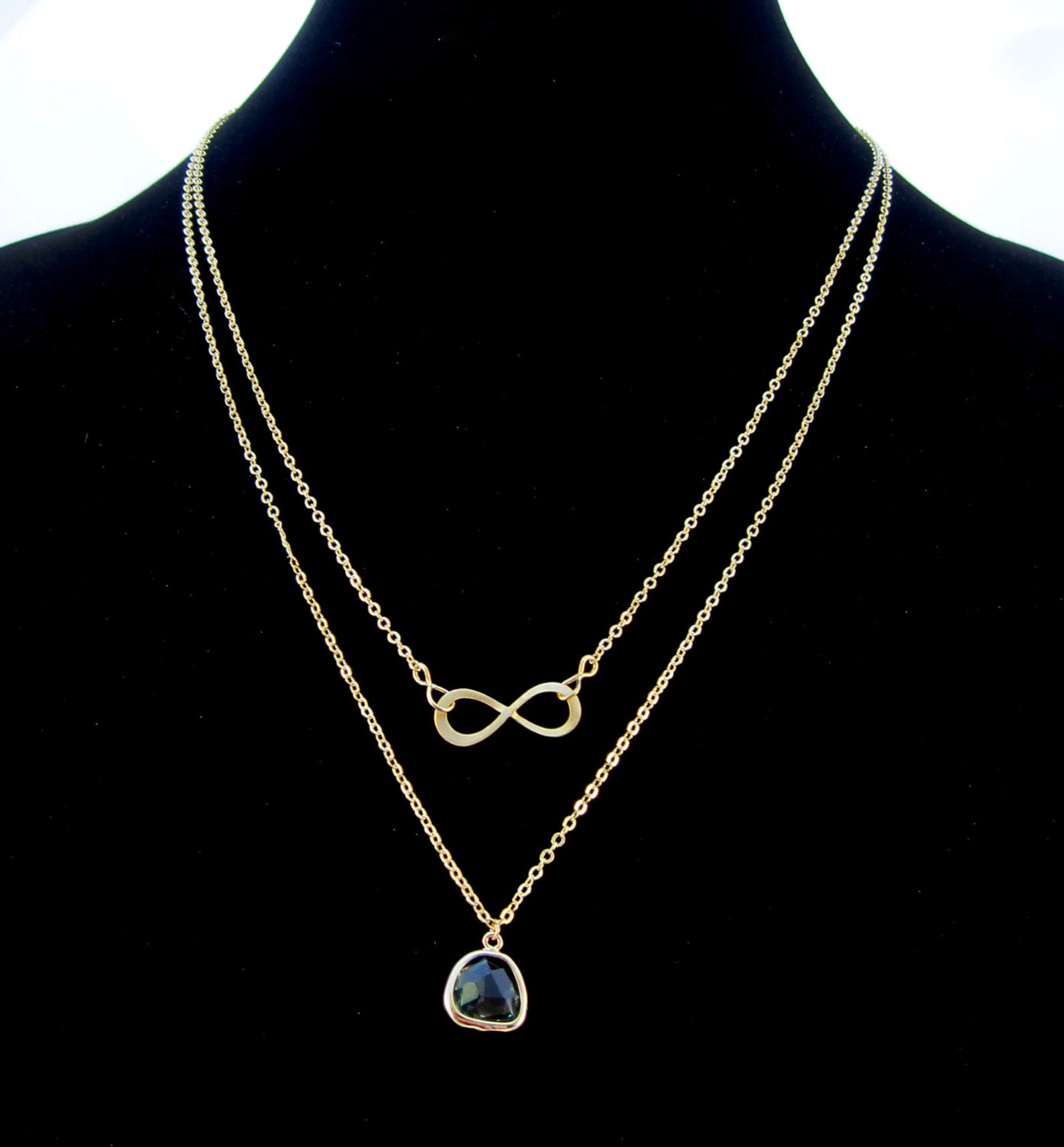 Infinity Symbol Matte Gold Pendant Chain Necklace - Etsy
