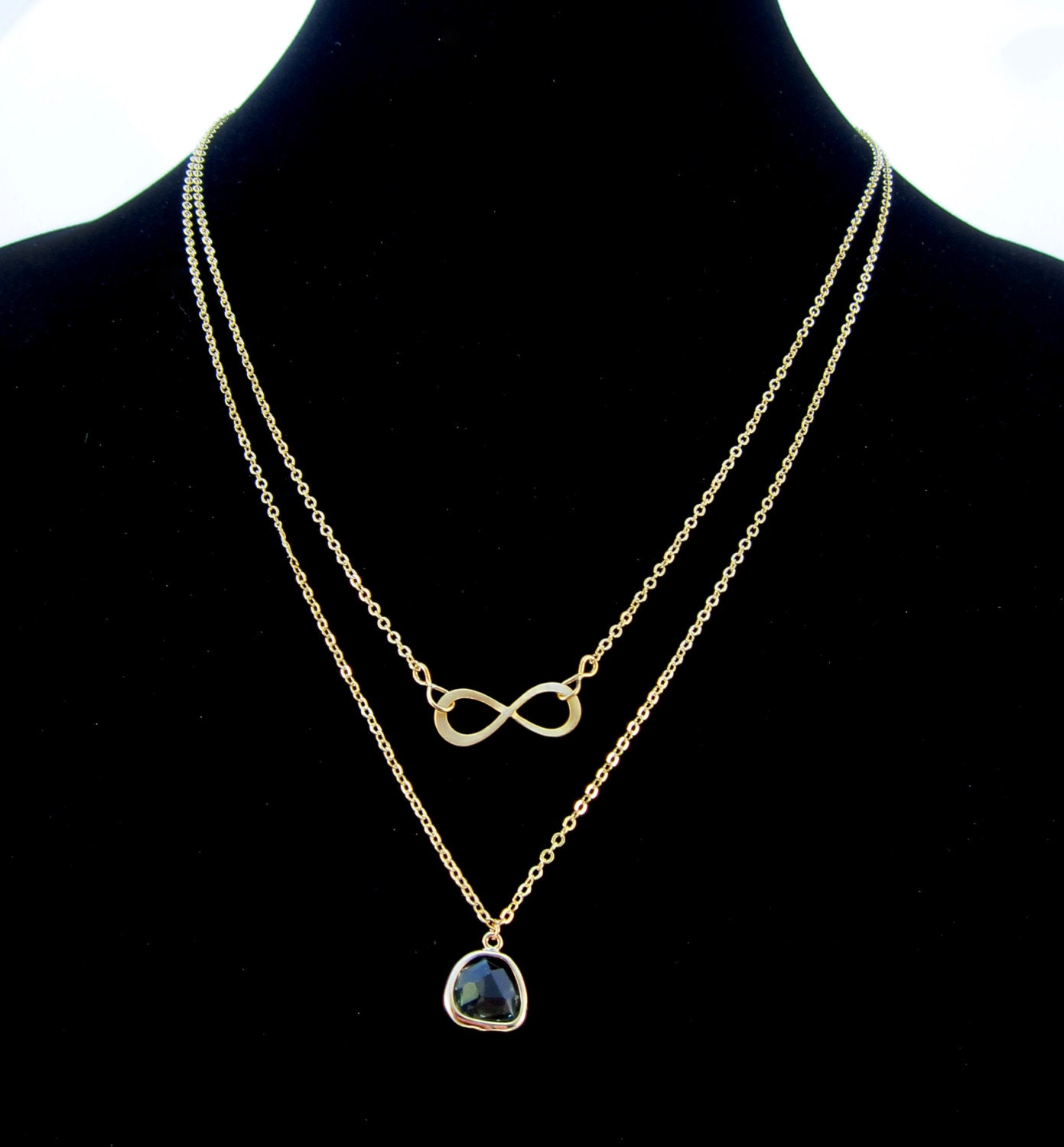 Infinity Symbol Matte Gold Pendant Chain Necklace - Etsy