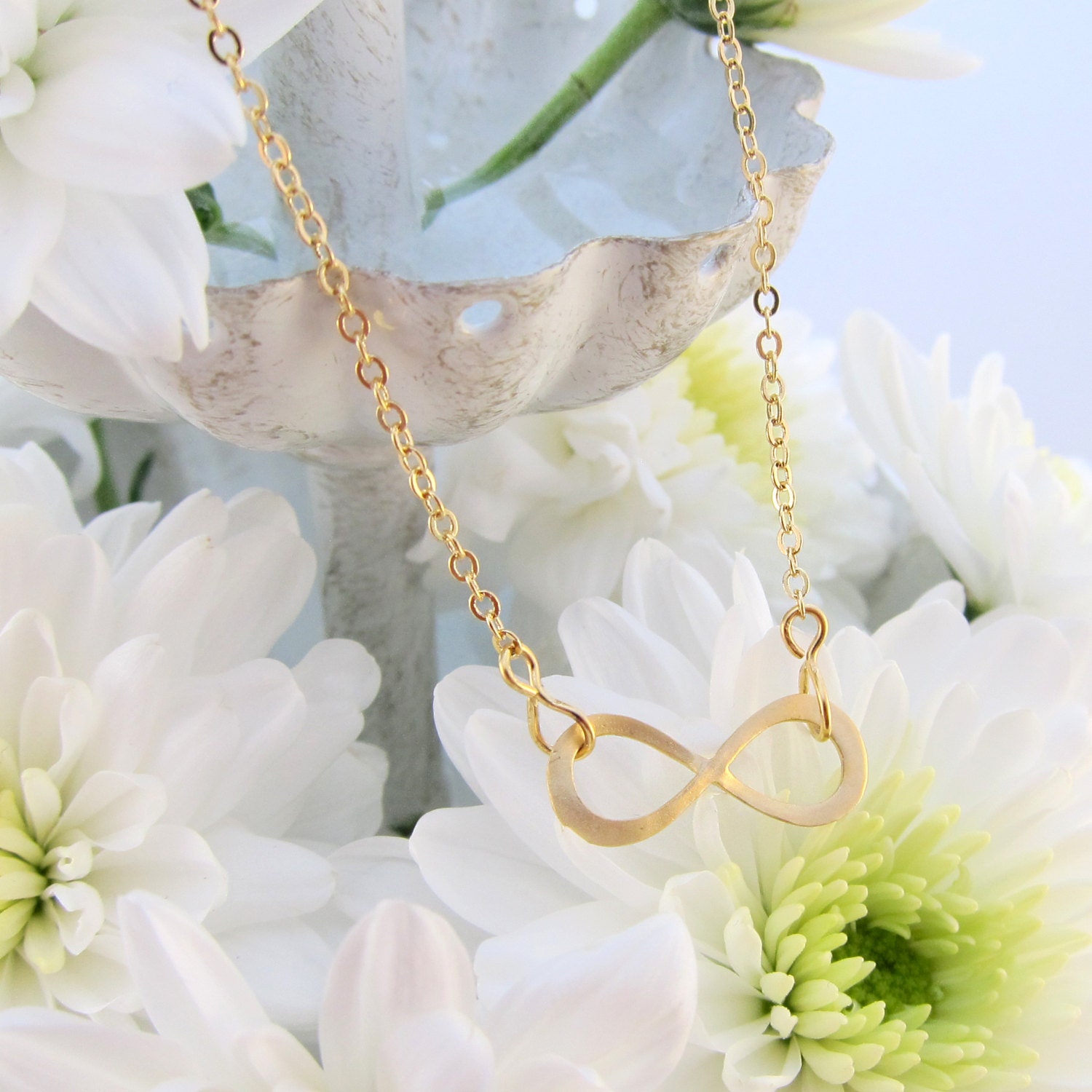 Infinity Symbol Matte Gold Pendant Chain Necklace - Etsy