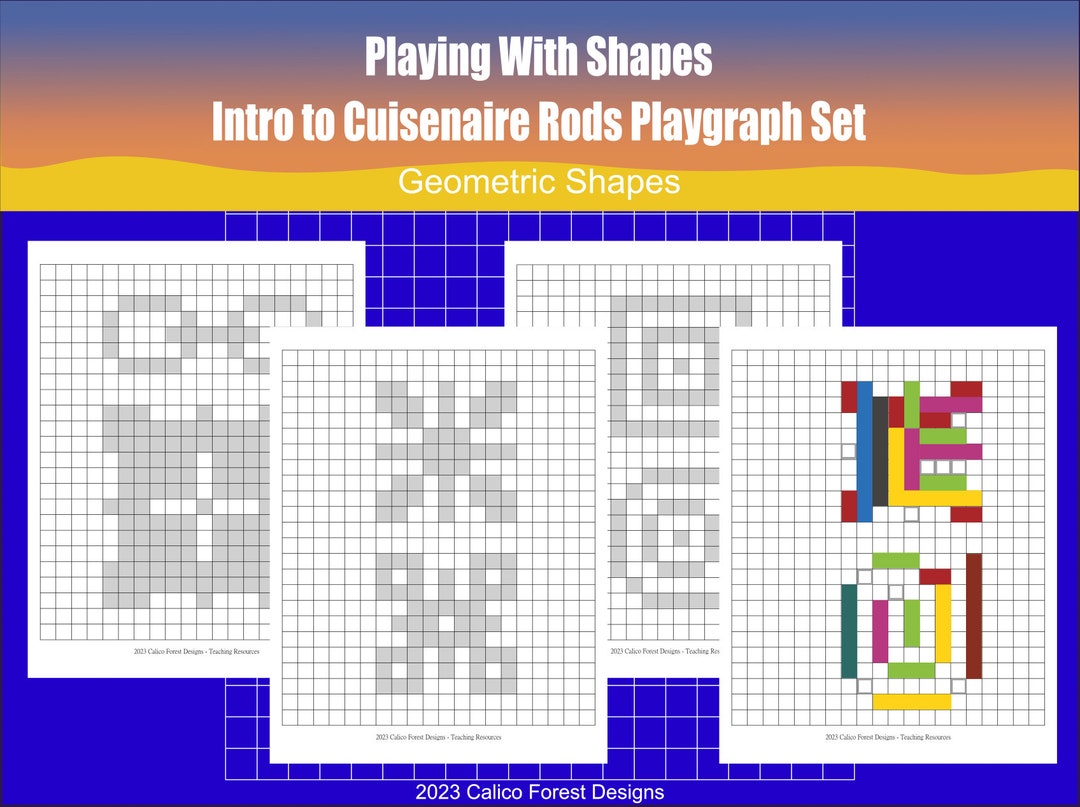Intro to Cuisenaire Rods Playing With Shapes Playgraph Set - Etsy