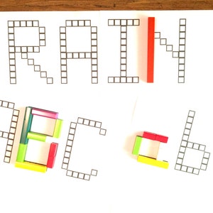 Alphabet Font for Cuisenaire Rods digital download | Etsy