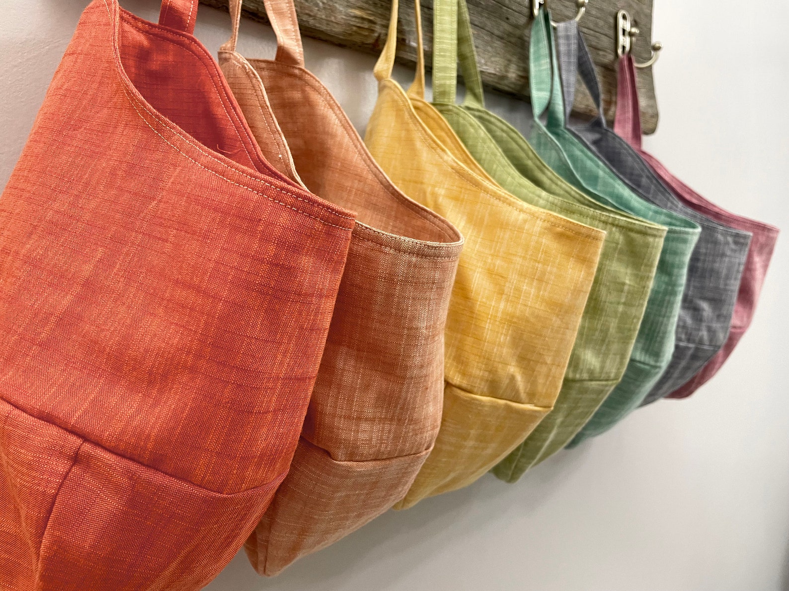 Pod Storage Hanging Basket Bags Soft Rainbow Natural Pastel - Etsy