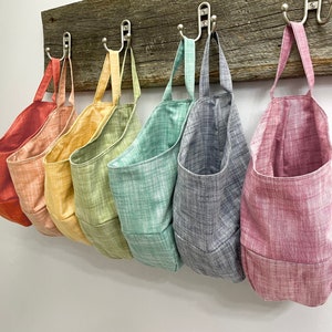Pod Storage Hanging Basket Bags Soft Rainbow Natural Pastel Colors - Etsy