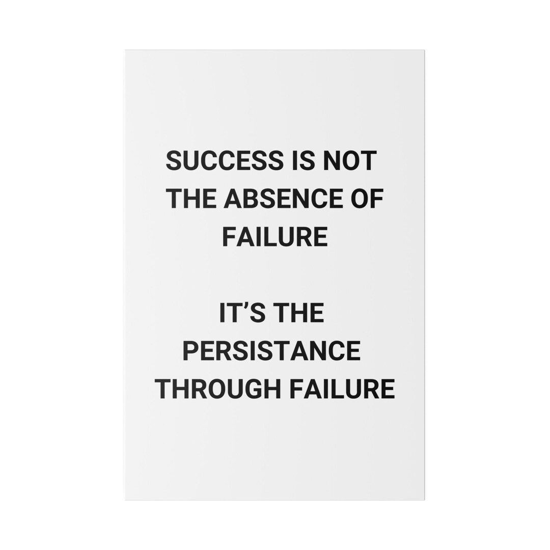 Success is Not Failure: Motivational Office Wall Art - Etsy