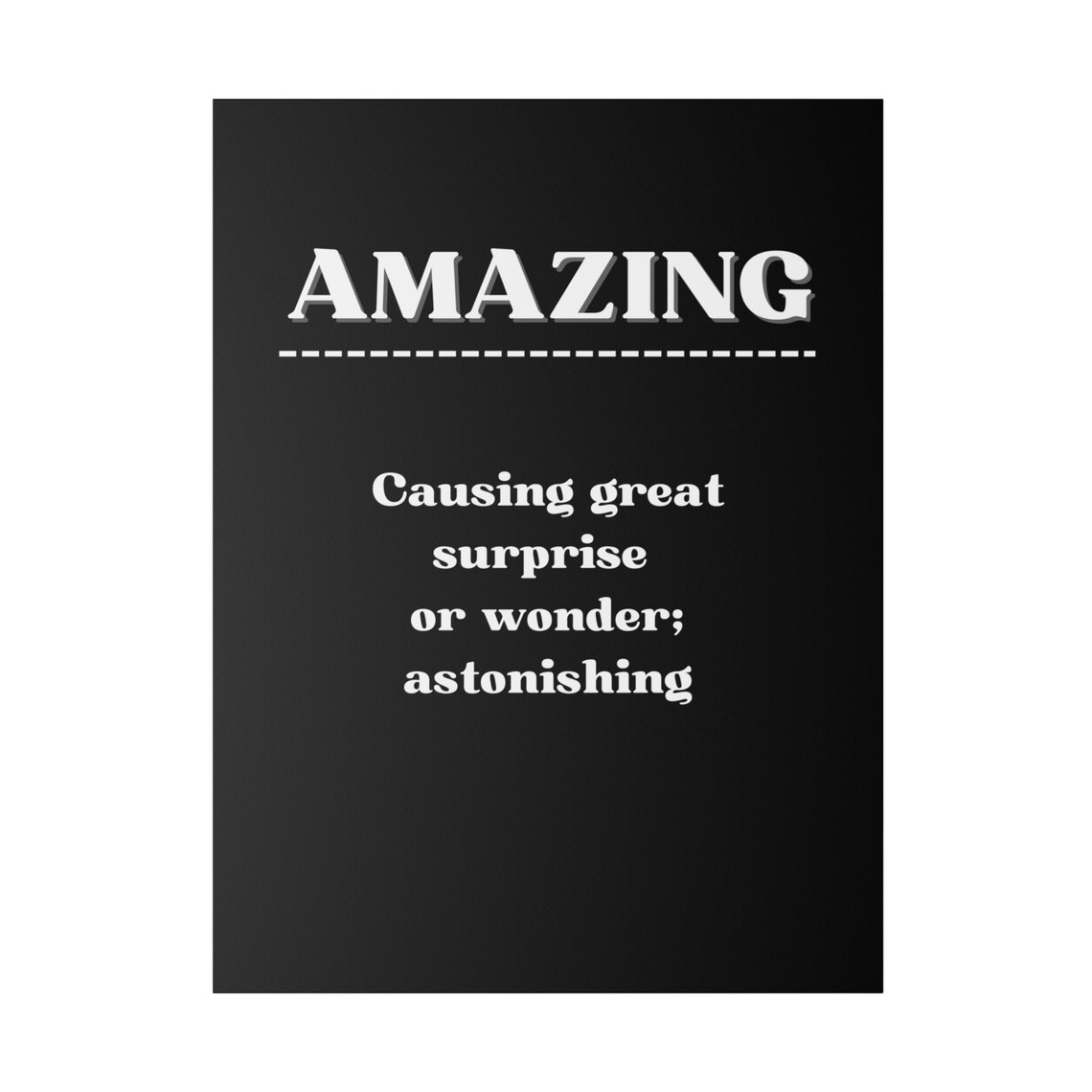 Amazing Definition Motivational Wall Art, Office Wall Art Decor ...