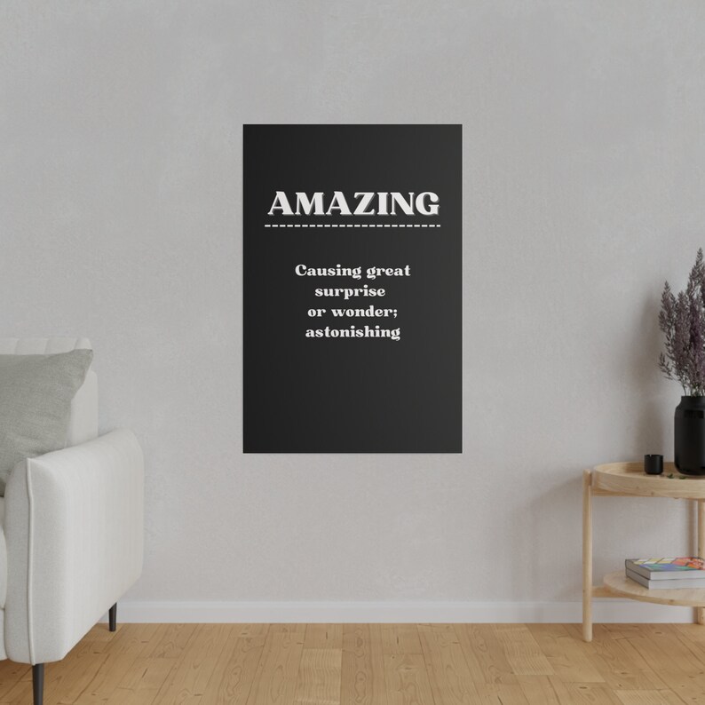 Amazing Definition Motivational Wall Art, Office Wall Art Decor ...