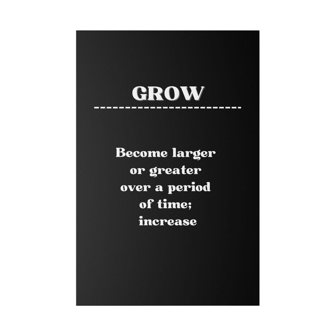 Grow Definition Motivational Wall Art, Office Wall Art Decor ...