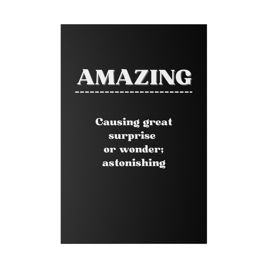 Amazing Definition Motivational Wall Art, Office Wall Art Decor ...