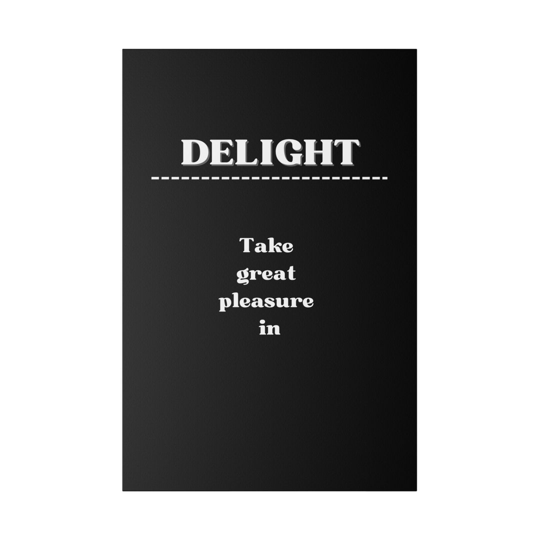 Delight Definition Motivational Wall Art, Office Wall Art Decor ...