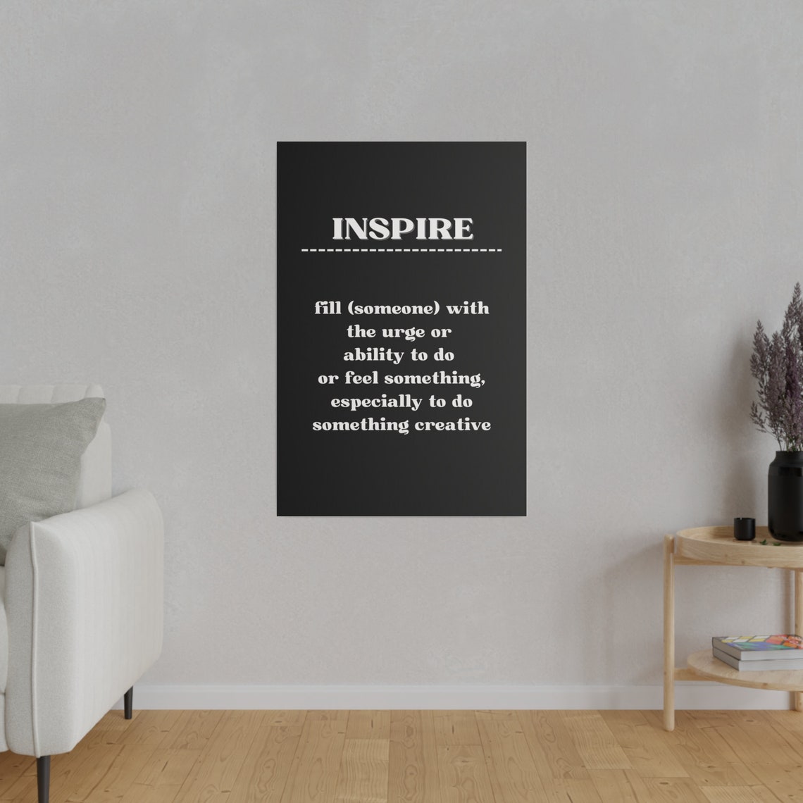 Inspire Definition Motivational Wall Art, Office Wall Art Decor ...
