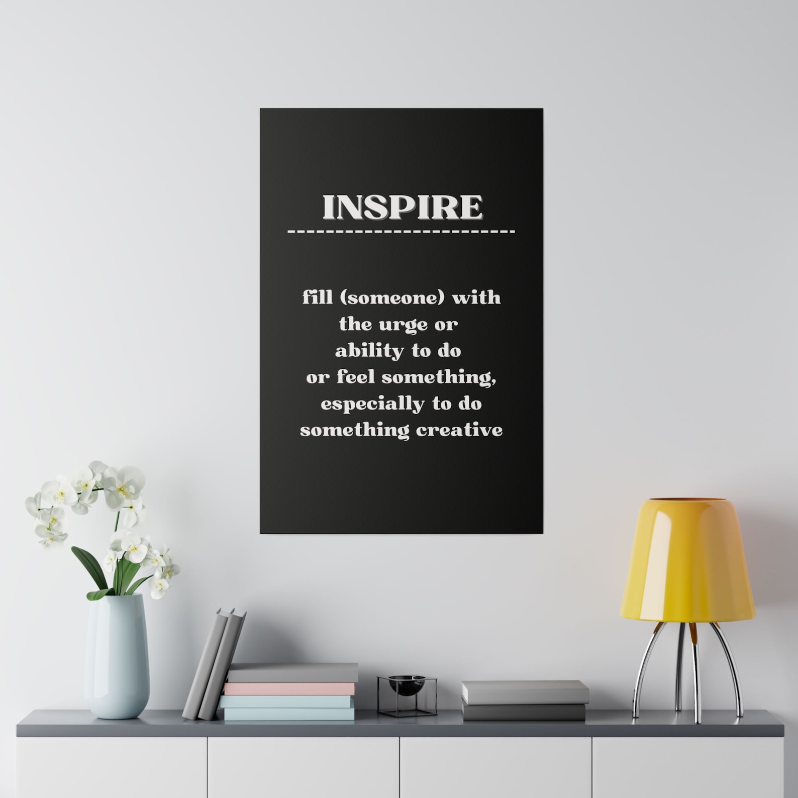 Inspire Definition Motivational Wall Art, Office Wall Art Decor ...