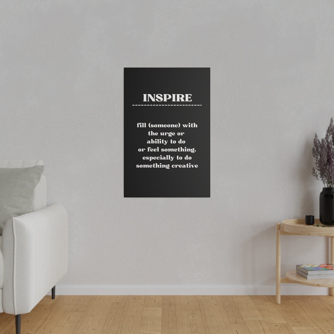 Inspire Definition Motivational Wall Art, Office Wall Art Decor ...