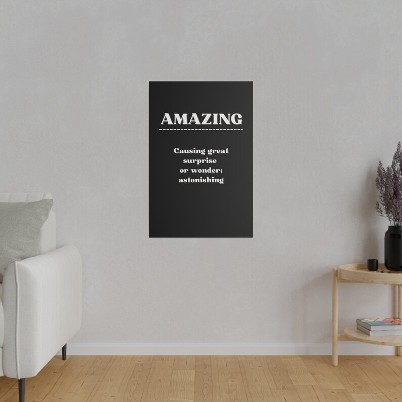 Amazing Definition Motivational Wall Art, Office Wall Art Decor ...