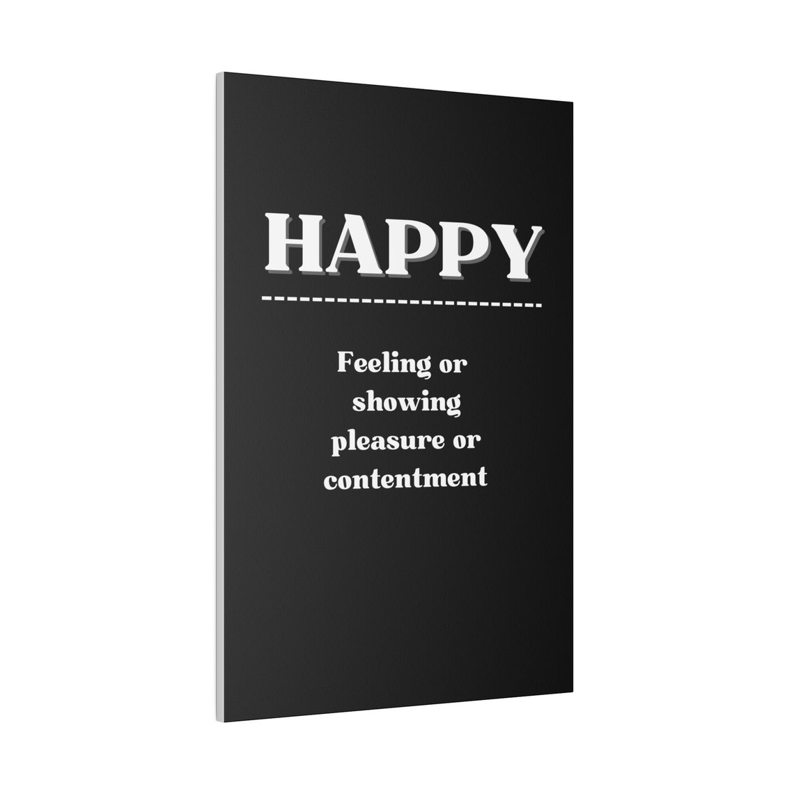 Happy Definition Motivational Wall Art, Office Wall Art Decor ...