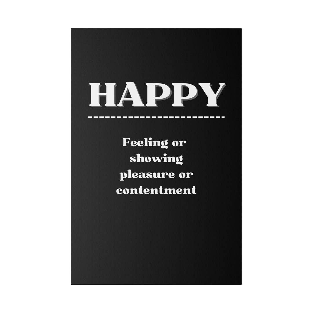 Happy Definition Wall Art: Motivational, Inspirational, Office Décor - Etsy