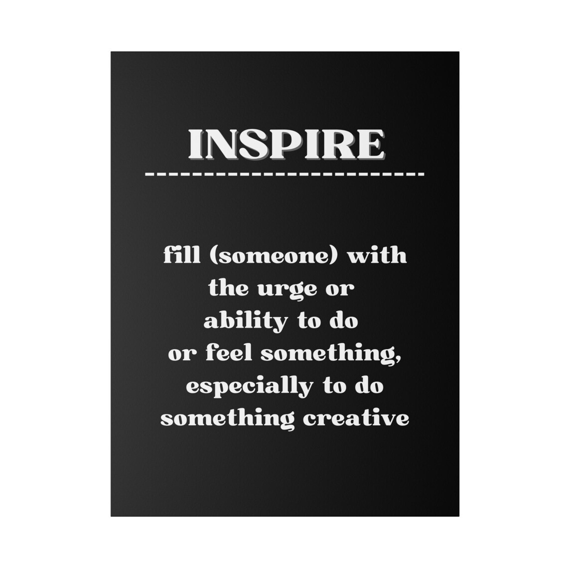 Inspire Definition Motivational Wall Art, Office Wall Art Decor ...