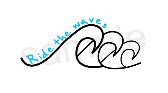 Ride the Waves SVG Digital Download Cut File | Etsy